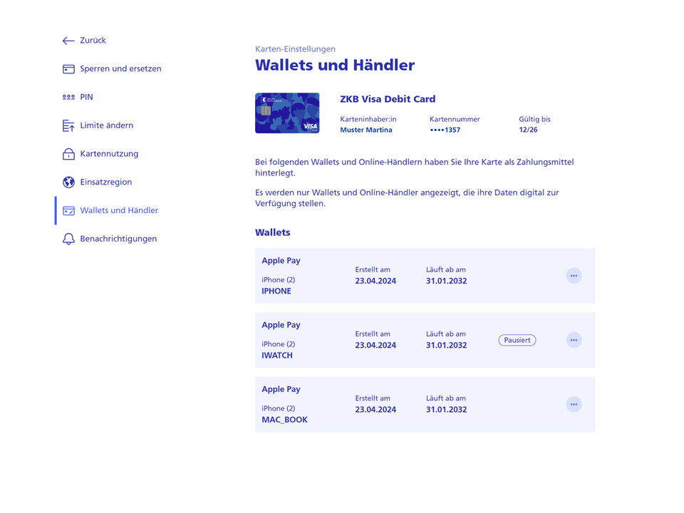 Self-Service-Funktionen
